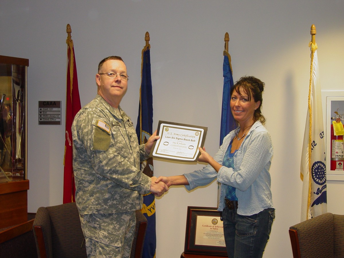 Crane Army certifies new LSS Black Belt | Article | The United States Army