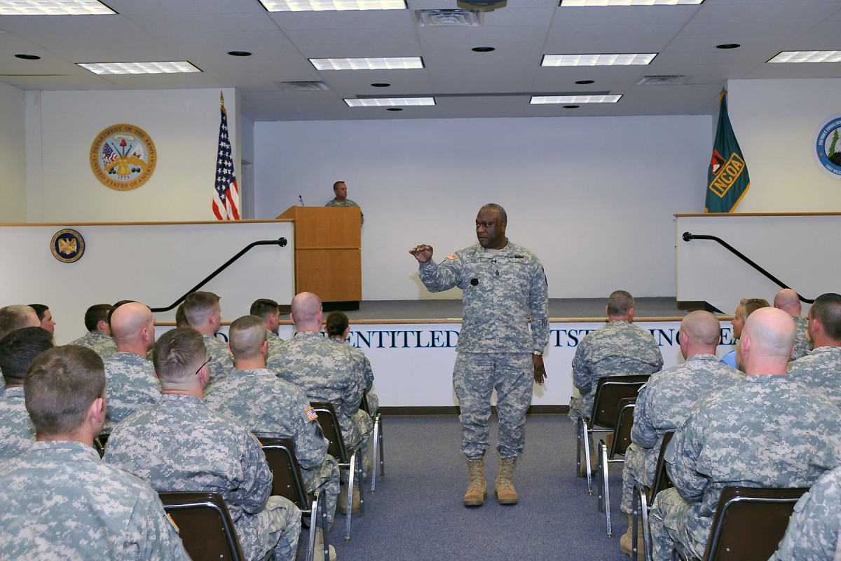 Command Sergeant Major of the Army Reserve speaks to Fort McCoy NCO ...