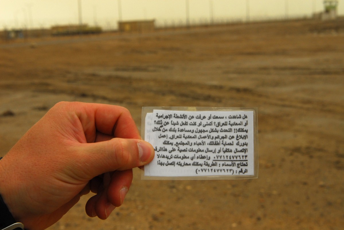 Tip-line arms Soldiers with citizen info | Article | The United States Army