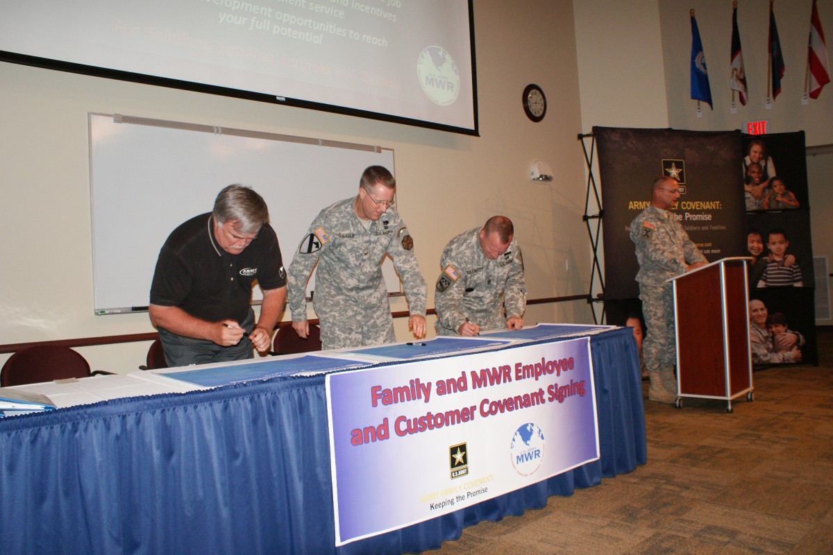 Fort McCoy leadership signs Family & MWR Employee, Customer Covenant ... Fort McCoy leadership signs Family & MWR Employee, Customer Covenant ...