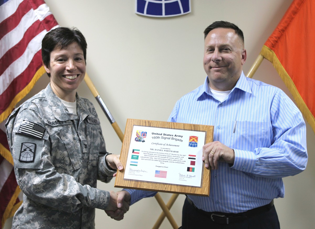 160th Signal Brigade Recognizes Outstanding Civilian | Article | The ...