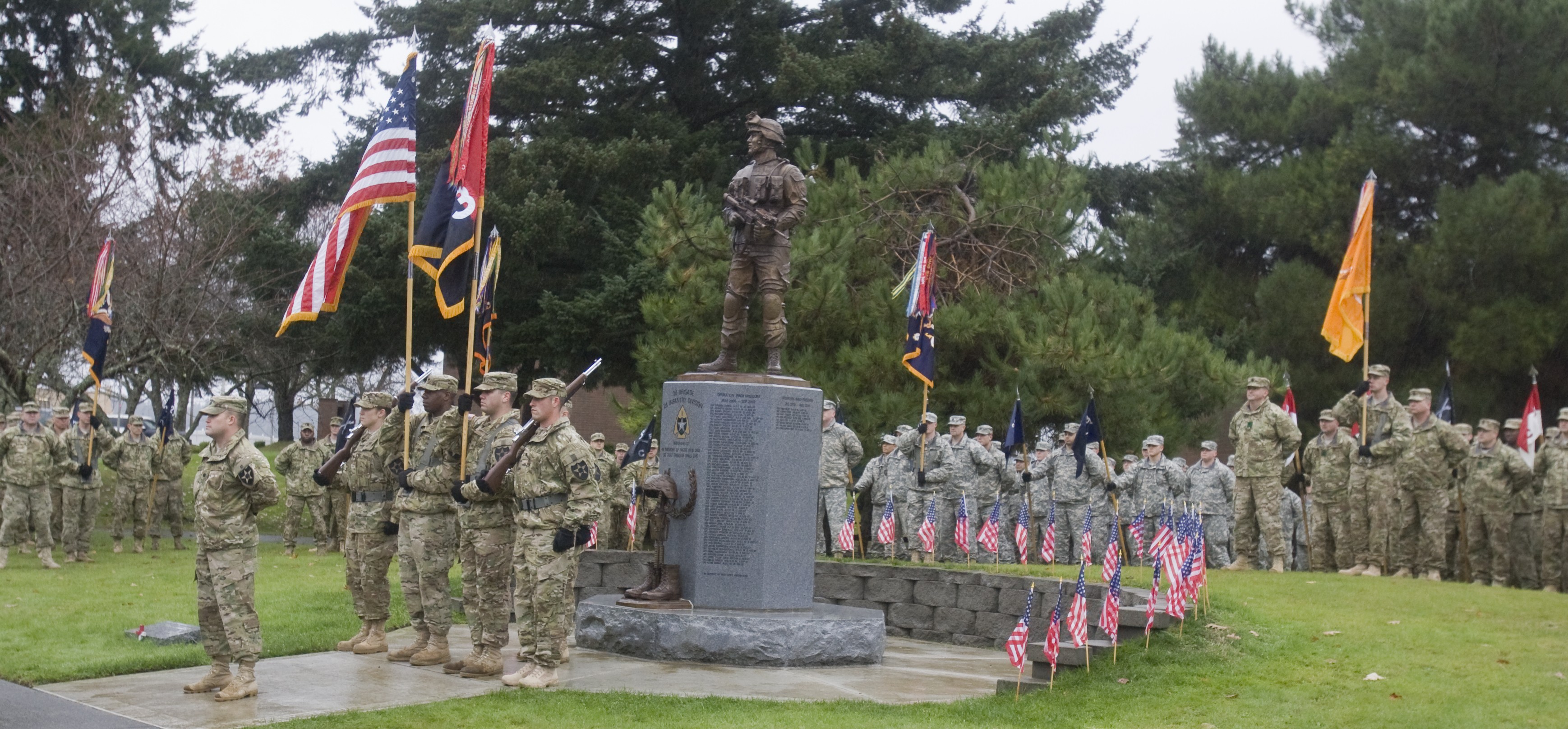 3rd Bde., 2nd ID units case colors for first Afghan deployment ...