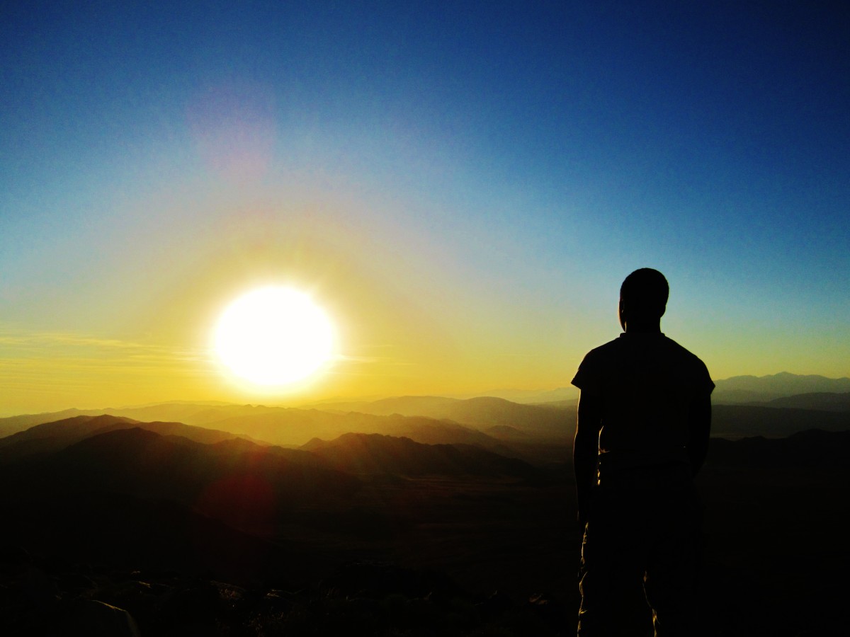 Photo of Soldier overlooking the National Training Center,Fort Irwin ...