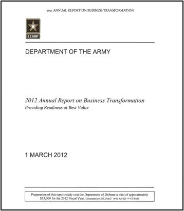 Army Publishes 2012 Annual Report to Congress on Business ...