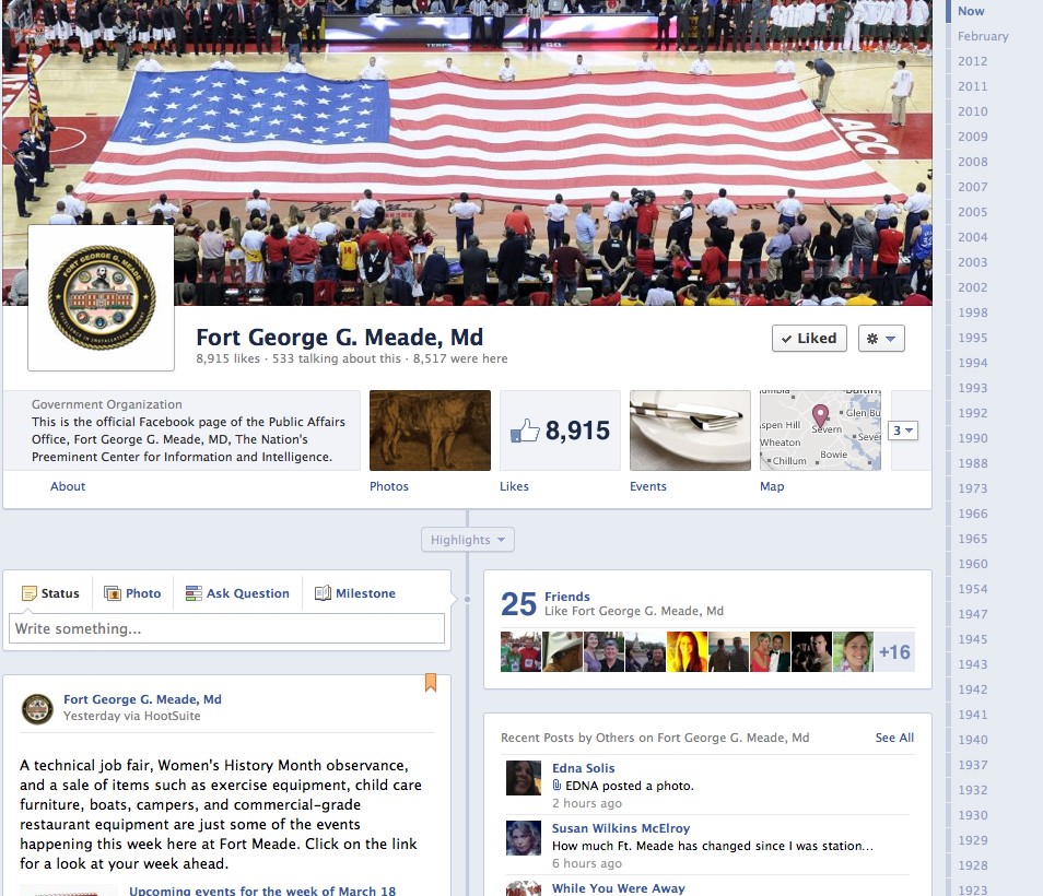 Facelift for Fort Meade's Facebook page | Article | The United States Army