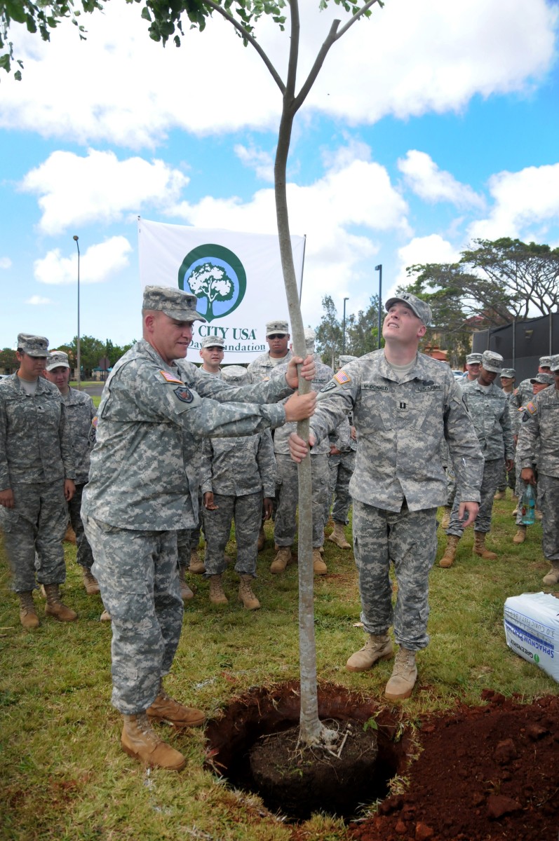 307th Signal plants a tree in recognition of Arbor Day 2012 | Article ...