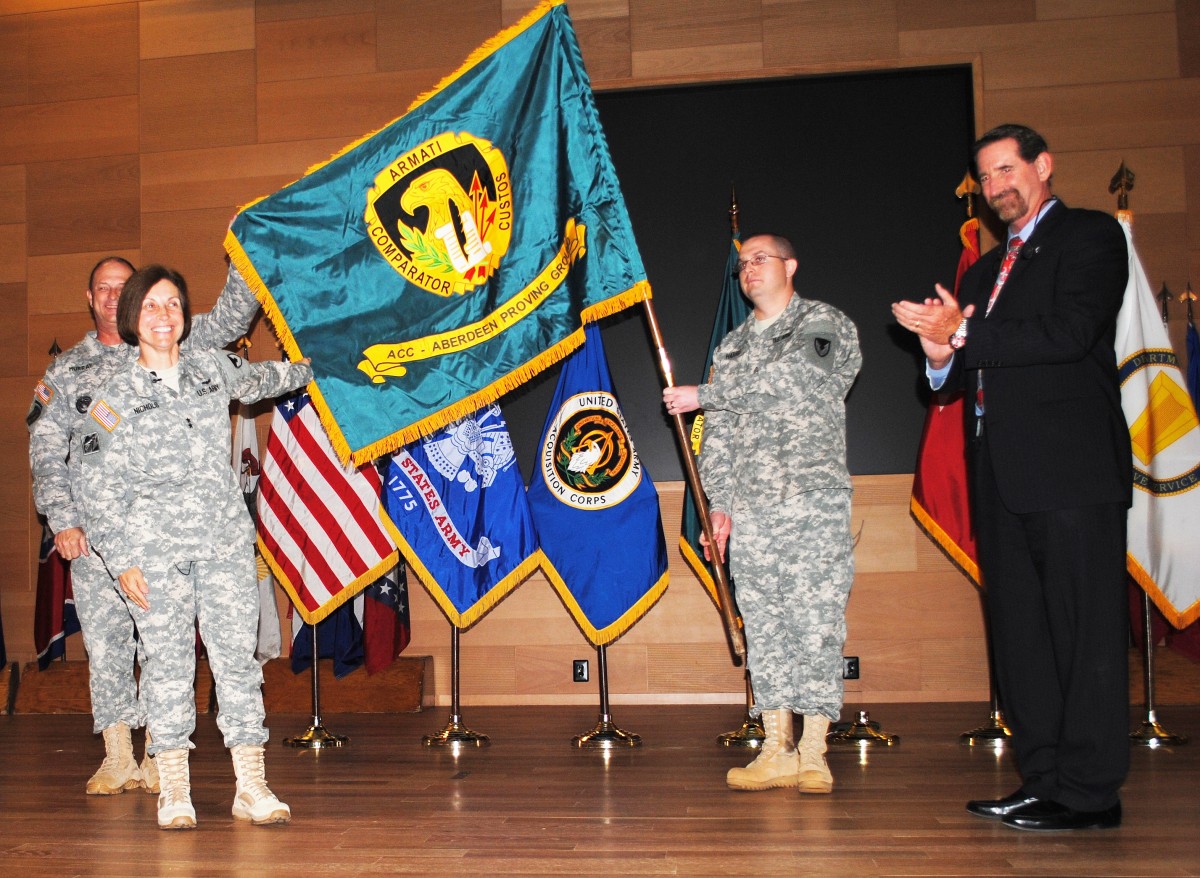 CG unfurls new ACC-APG colors | Article | The United States Army