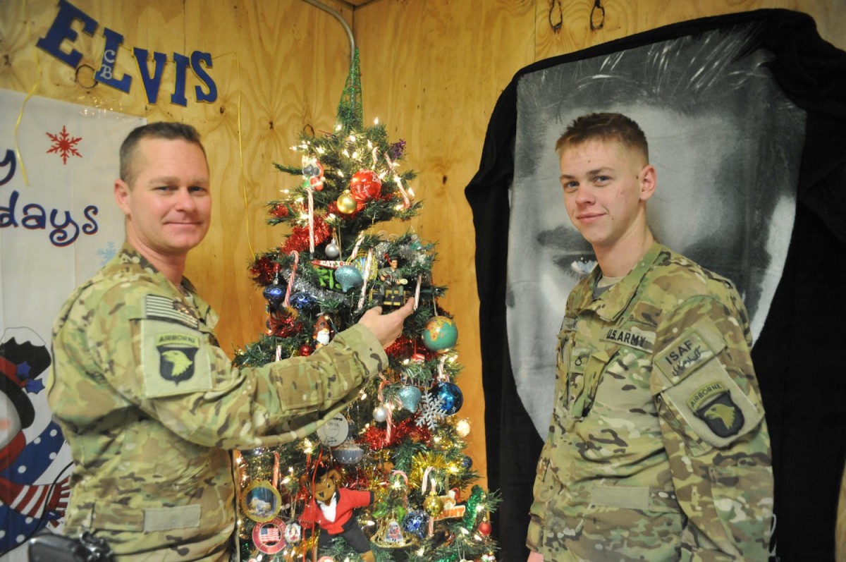 Father, son spend time together on Christmas Day in Afghanistan ...
