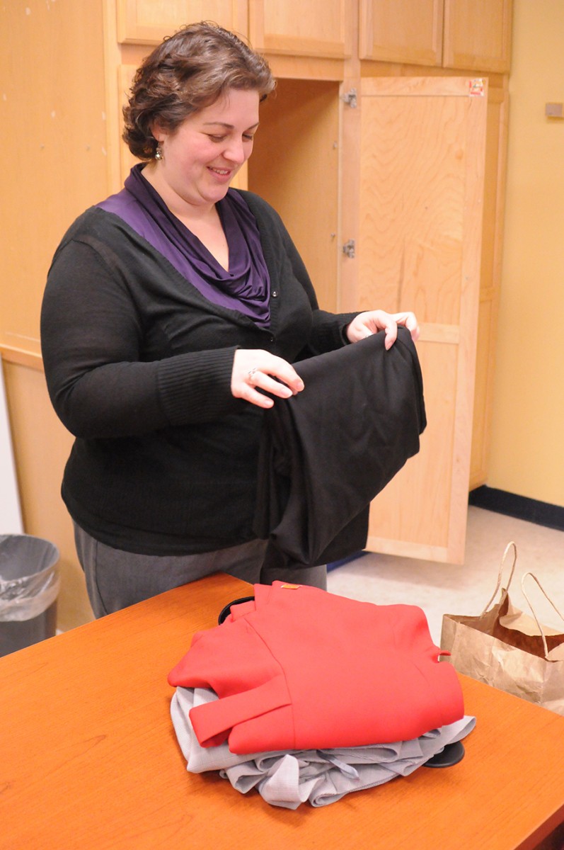 Army Community Service staff collects clothing for job-seeking clients ...