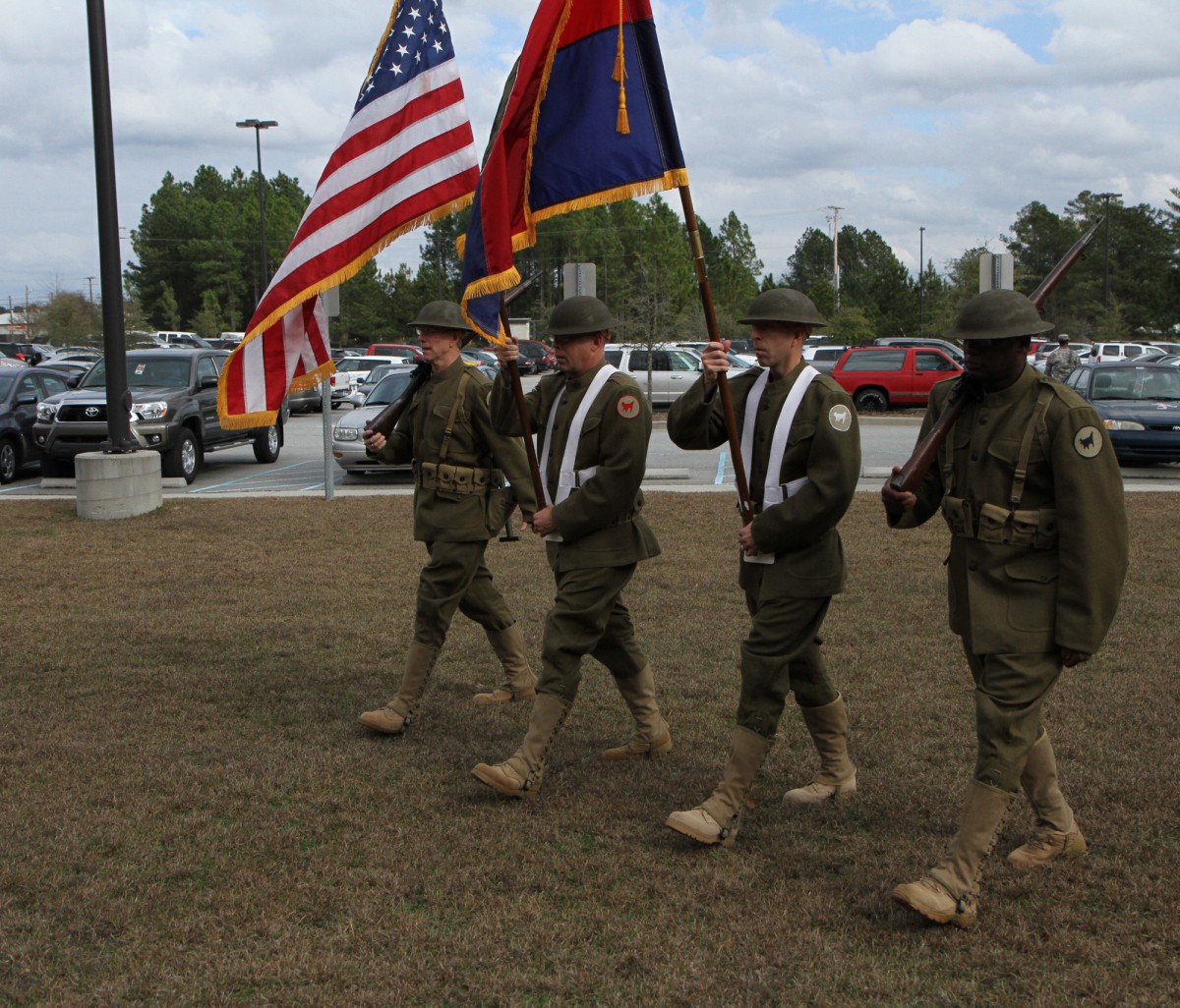81st Wildcat WWI color guard marches in 57th Presidential Inauguration ...
