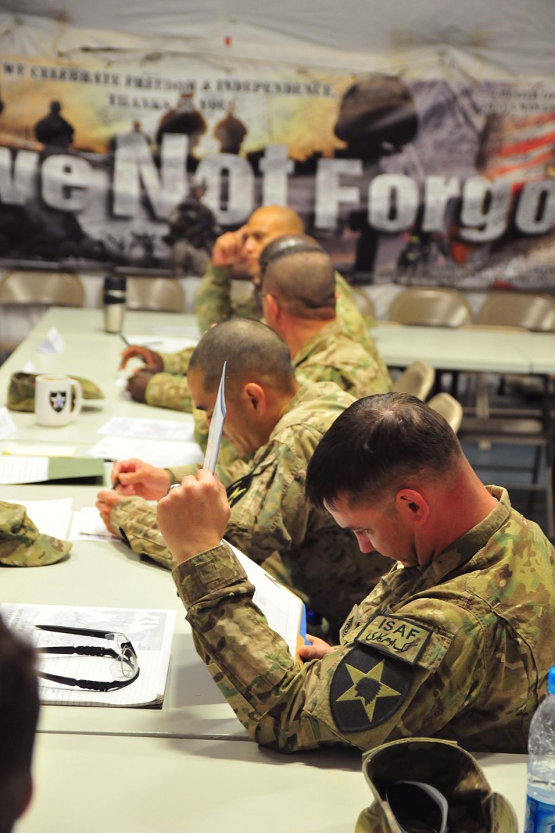 Deployed CTF 4-2 soldiers attend promotion board | Article | The United ...