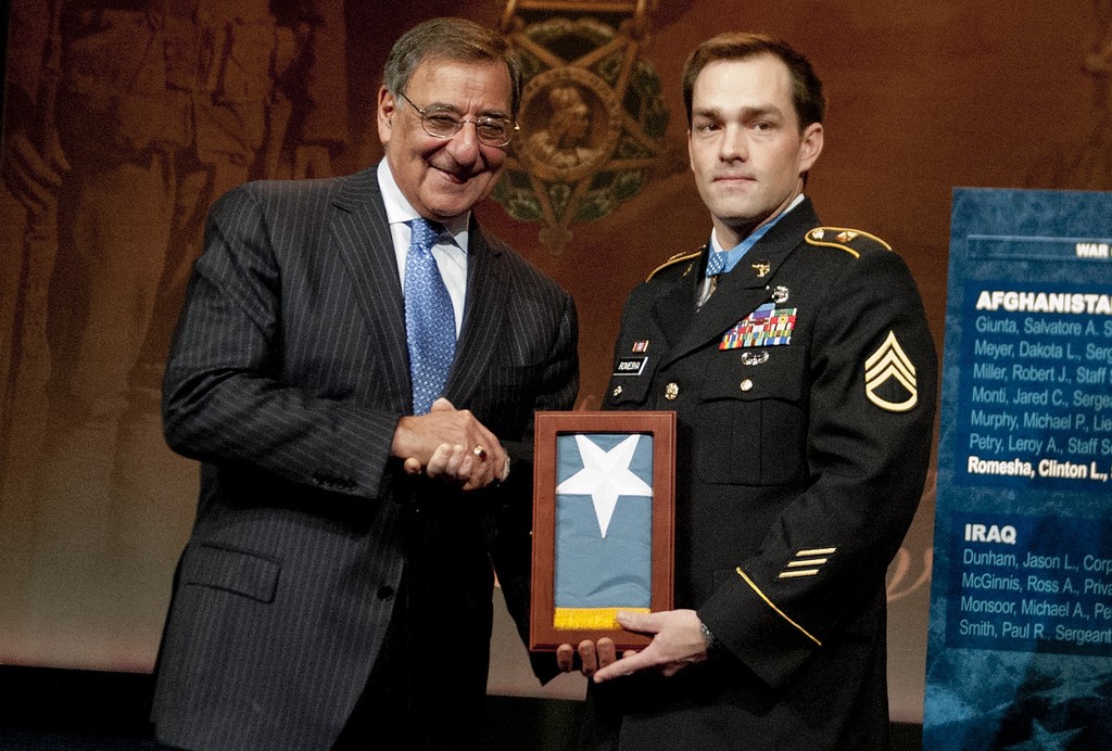 Staff Sgt. Clinton L. Romesha Pentagon Hall of Heroes induction ...