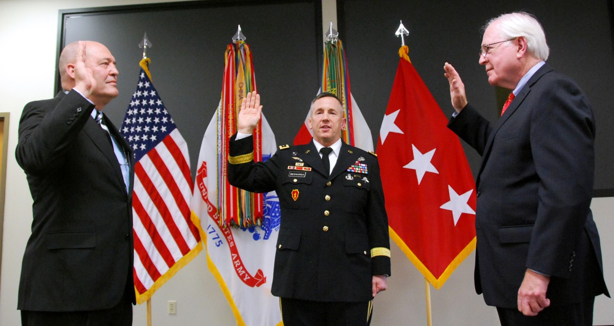 Two civilian aides takes oaths of office in ceremony on Rock Island ...