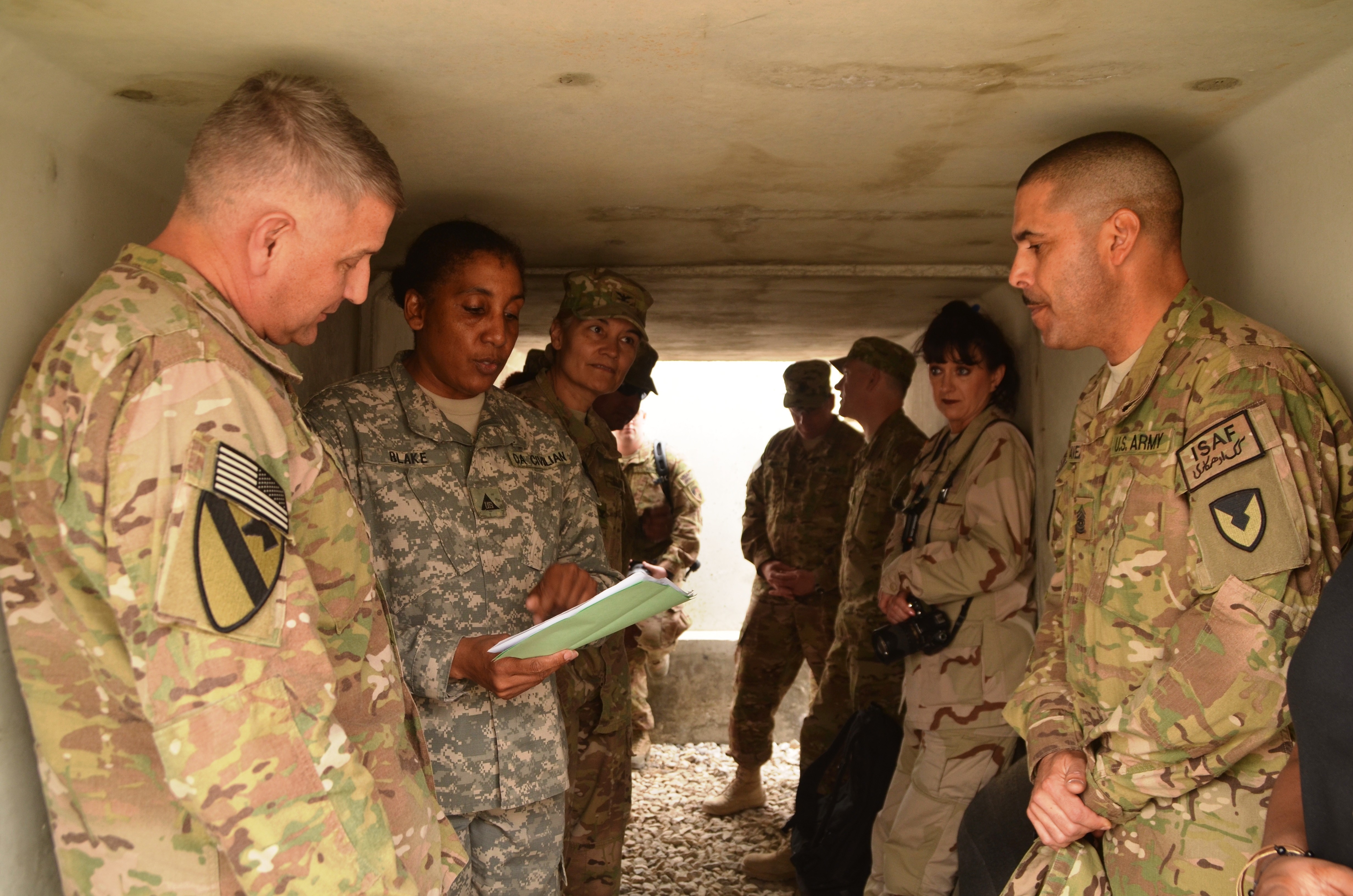 Briefing in a bunker -- SMA Chandler sees 401st AFSB retrograde ...