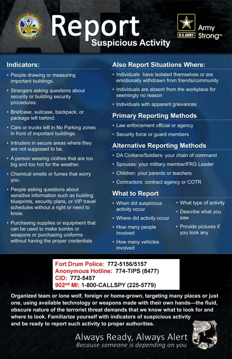 Fort Drum observes fourth annual Antiterrorism Awareness Month ...