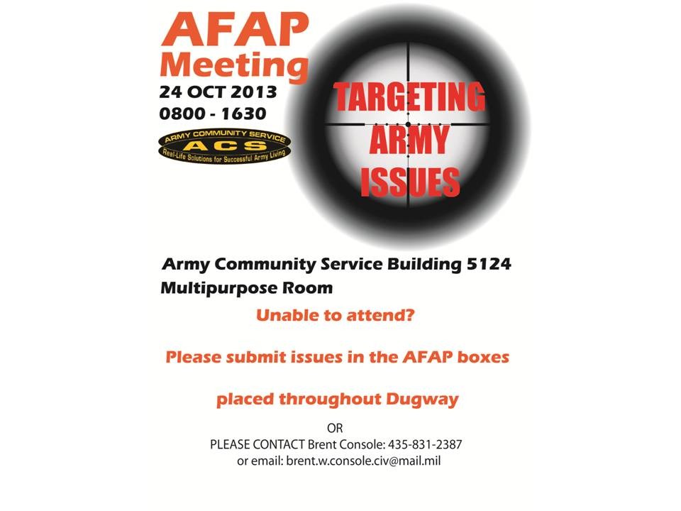 AFAP Meeting | Article | The United States Army