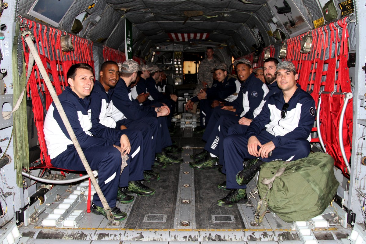 Georgetown Hoyas, Oregon Ducks visit 2nd Combat Aviation Brigade ...