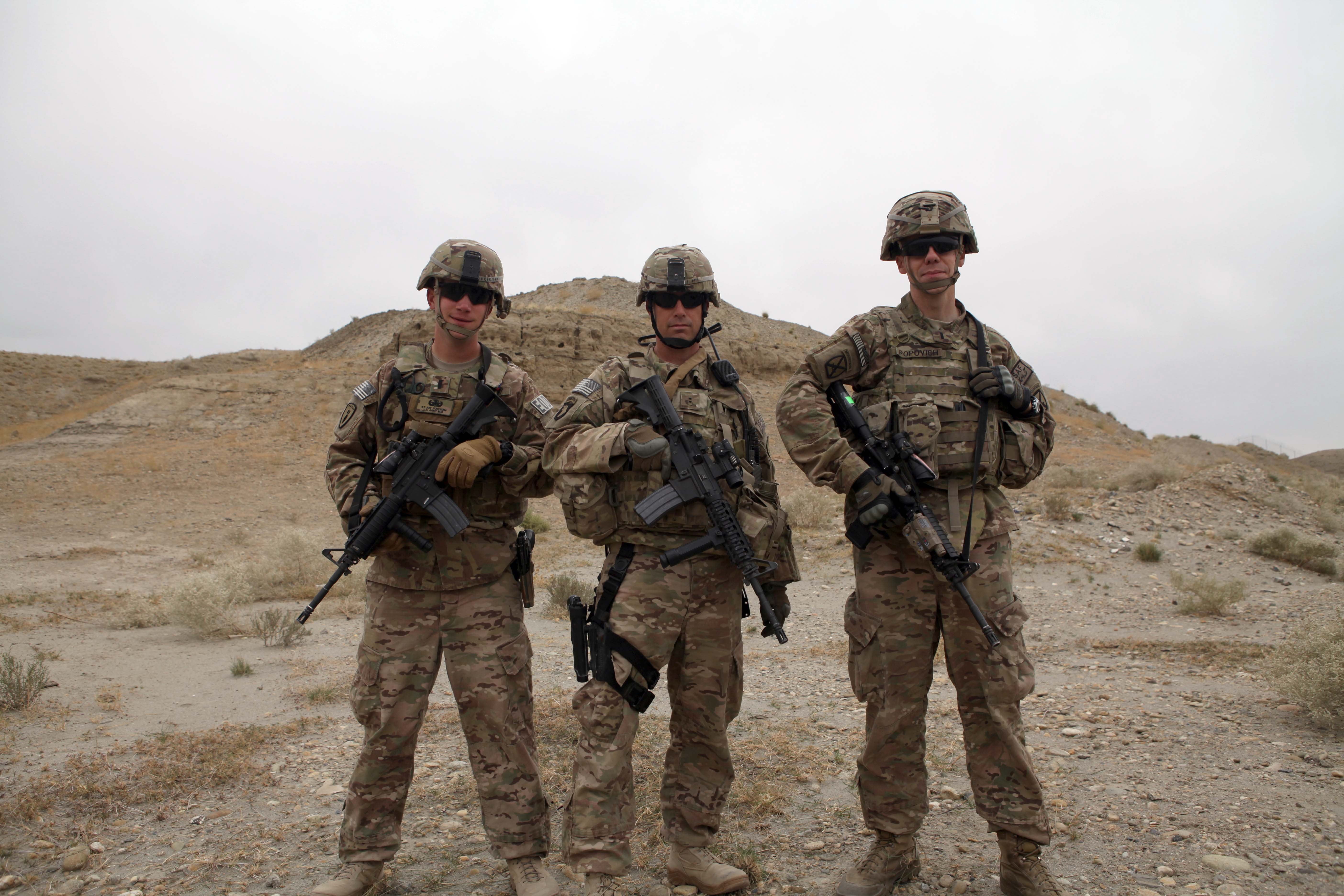 Afghan soldiers conduct training at the Explosives Hazard Reduction ...