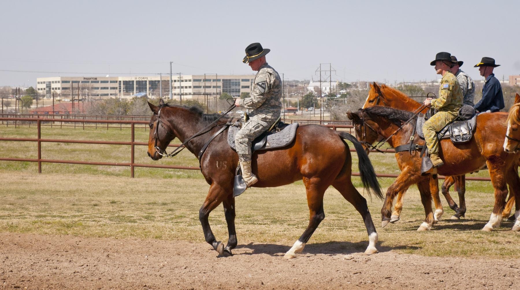 First Team's Australian partners take ride with Horse Cav Detachment ...
