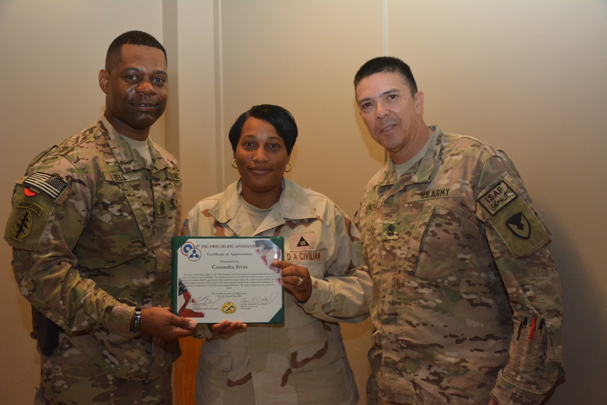 3-401st AFSBn personnel recognized by 1st TSC Forward/3rd ESC | Article ...