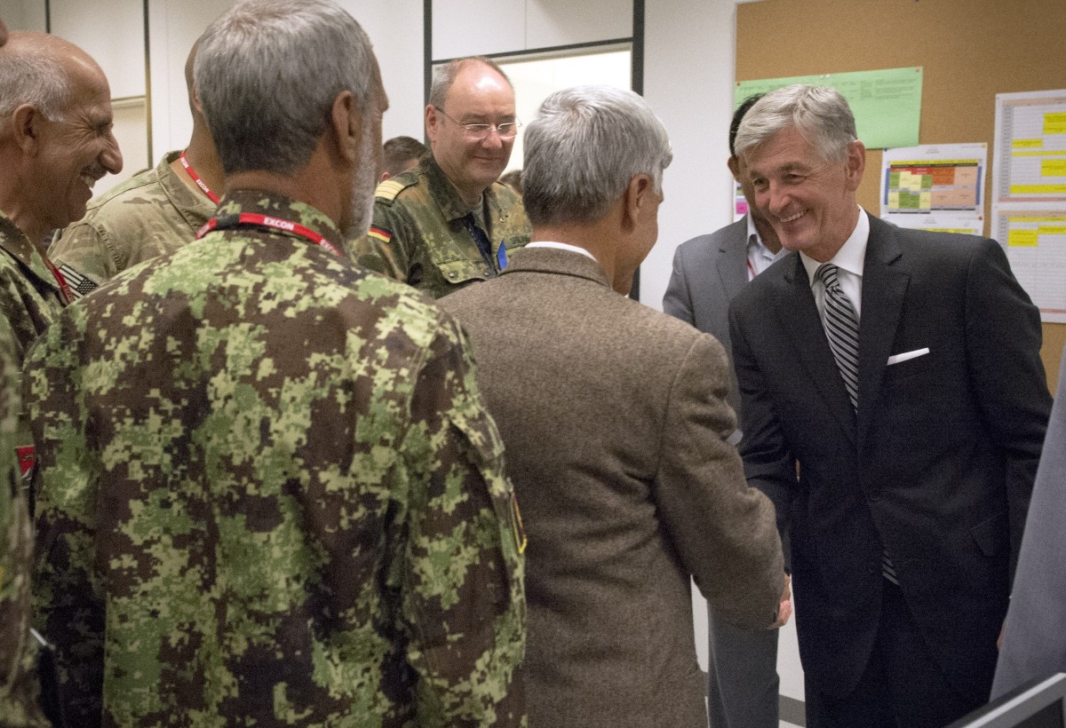 SecArmy McHugh examines comprehensive training at NATO's Joint Warfare ...