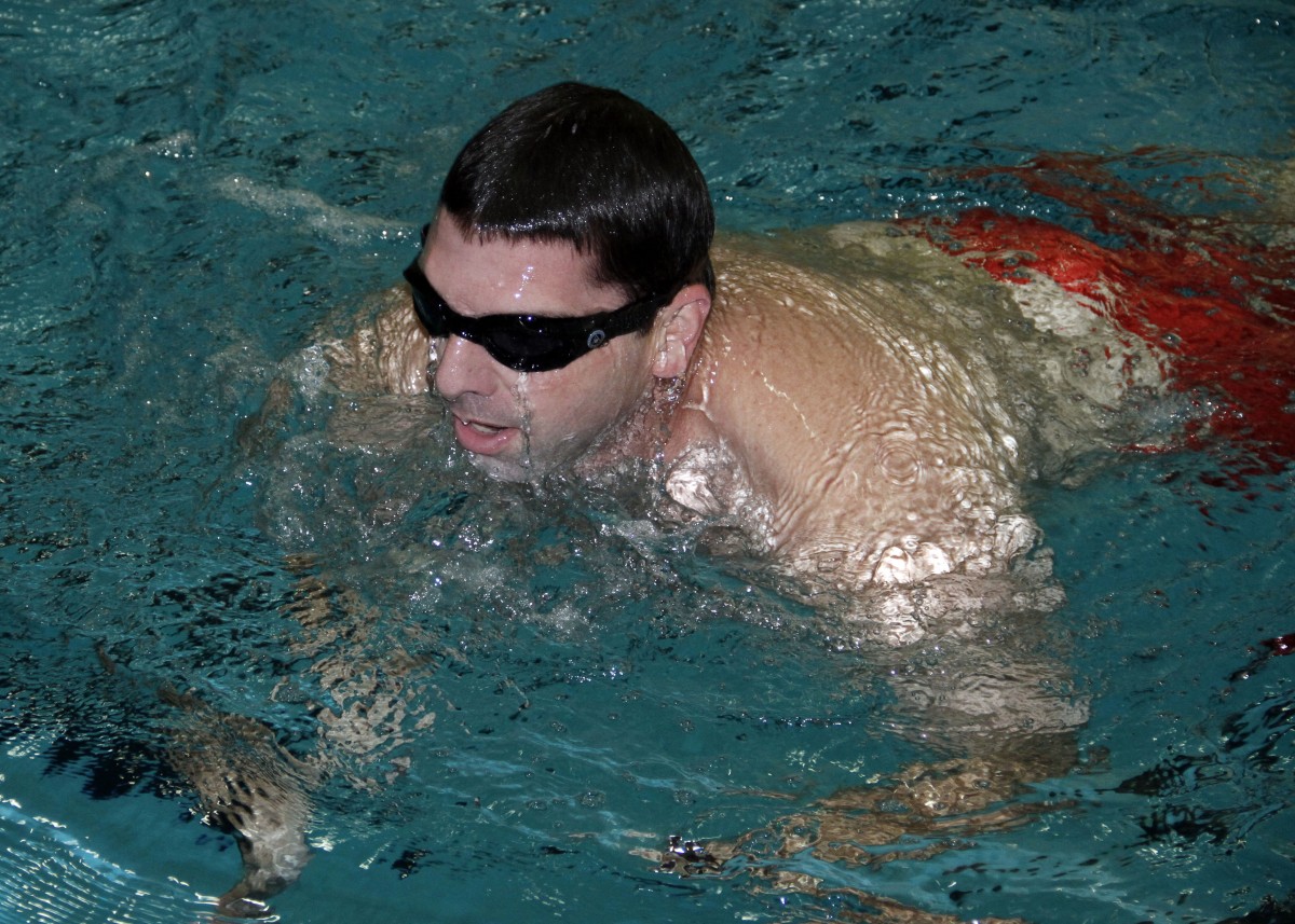 Staff Sgt. Boone adjusts his breathing pattern during practice at the ...
