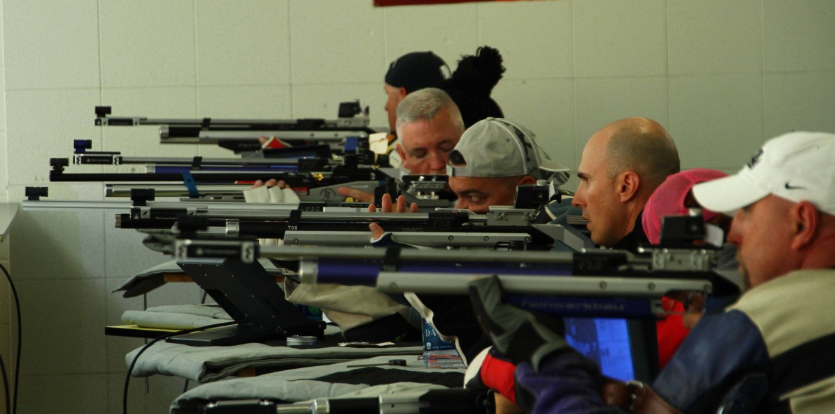 Air rifle finals at the 2014 U.S. Army Warrior Trials at West Point ...