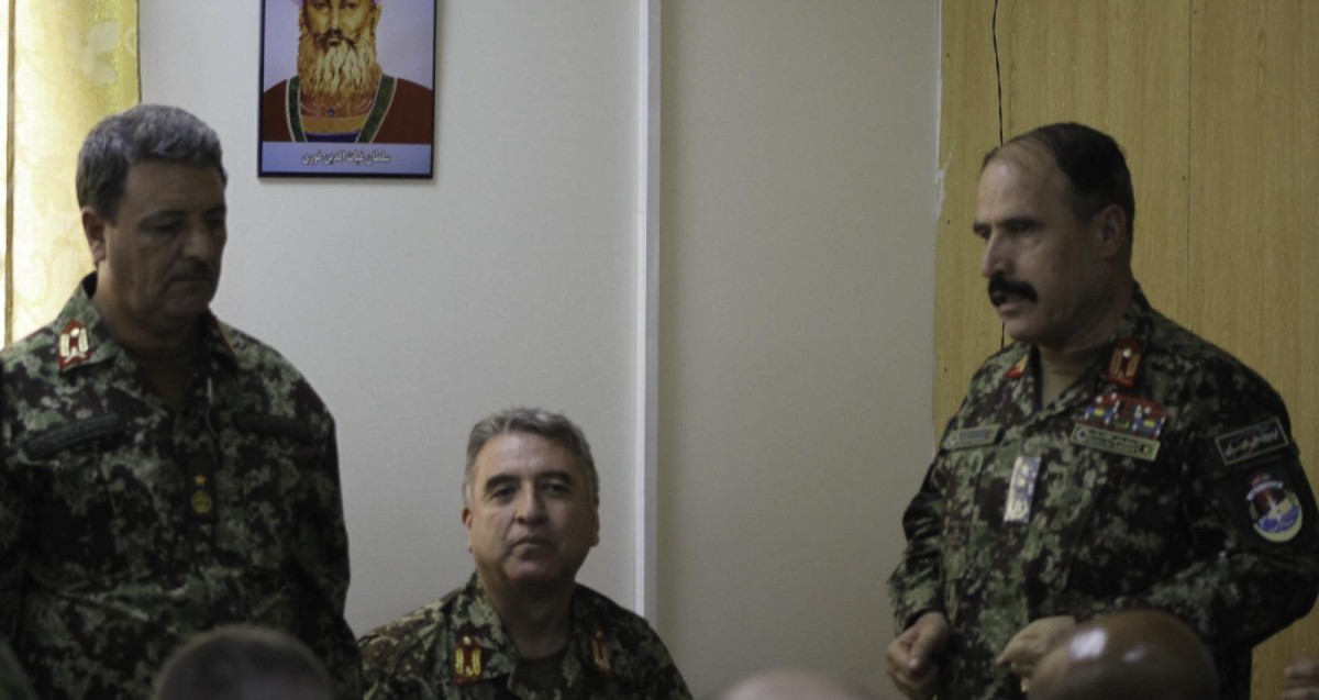 Afghan National Army Brig. Gen. Gulb Shah celebrates his promotion ...
