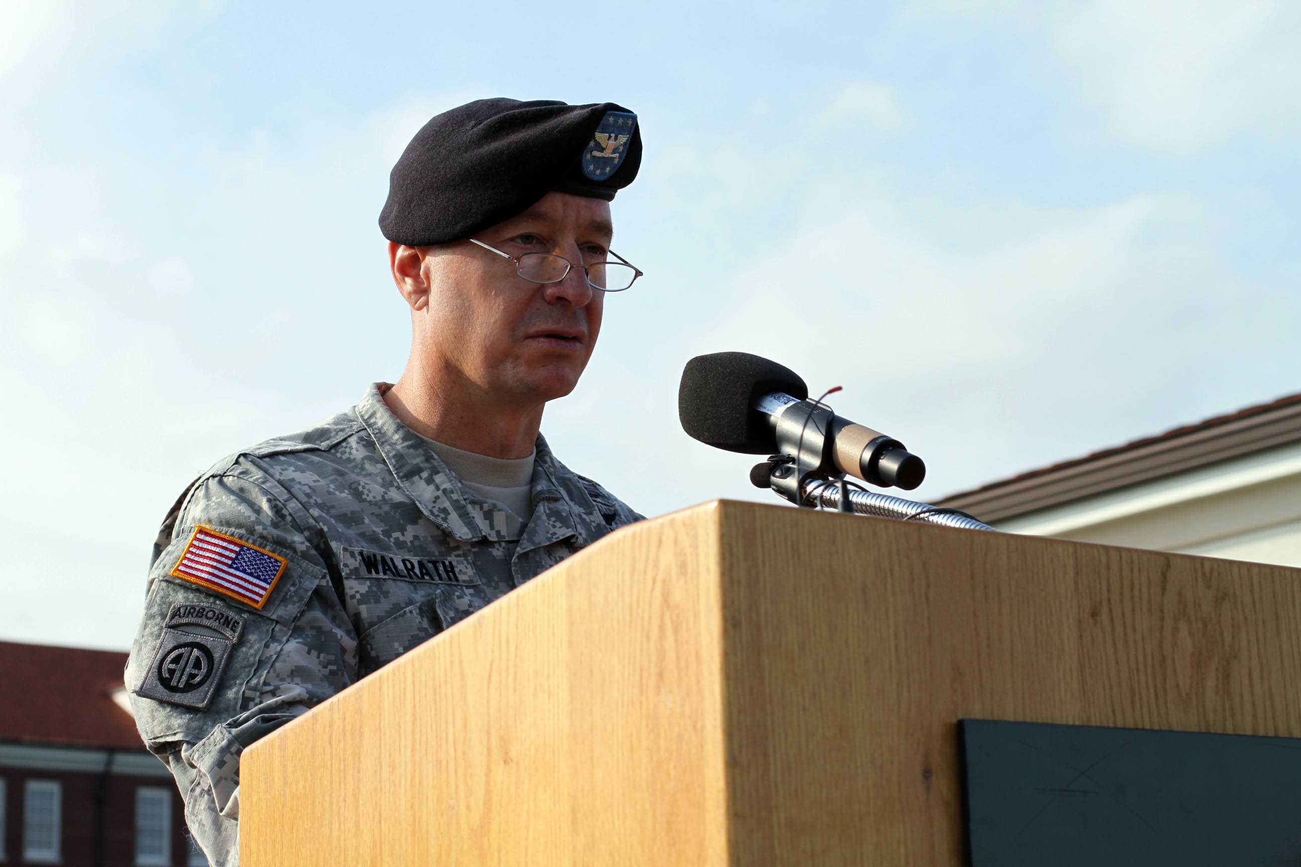 Col. (P) Jason Walrath takes the reins of the 100th Training Division ...