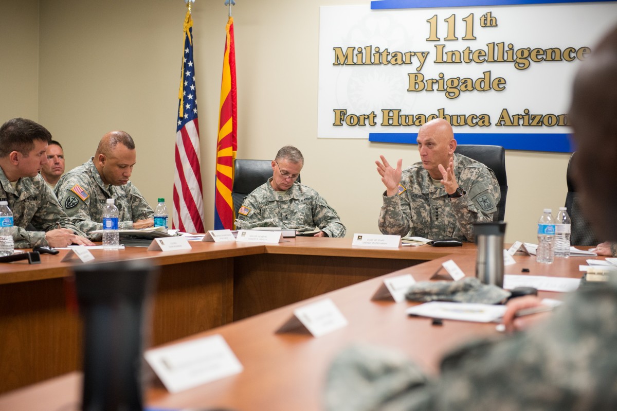 CSA makes first visit to Huachuca, learns of post's unique capabilities ...