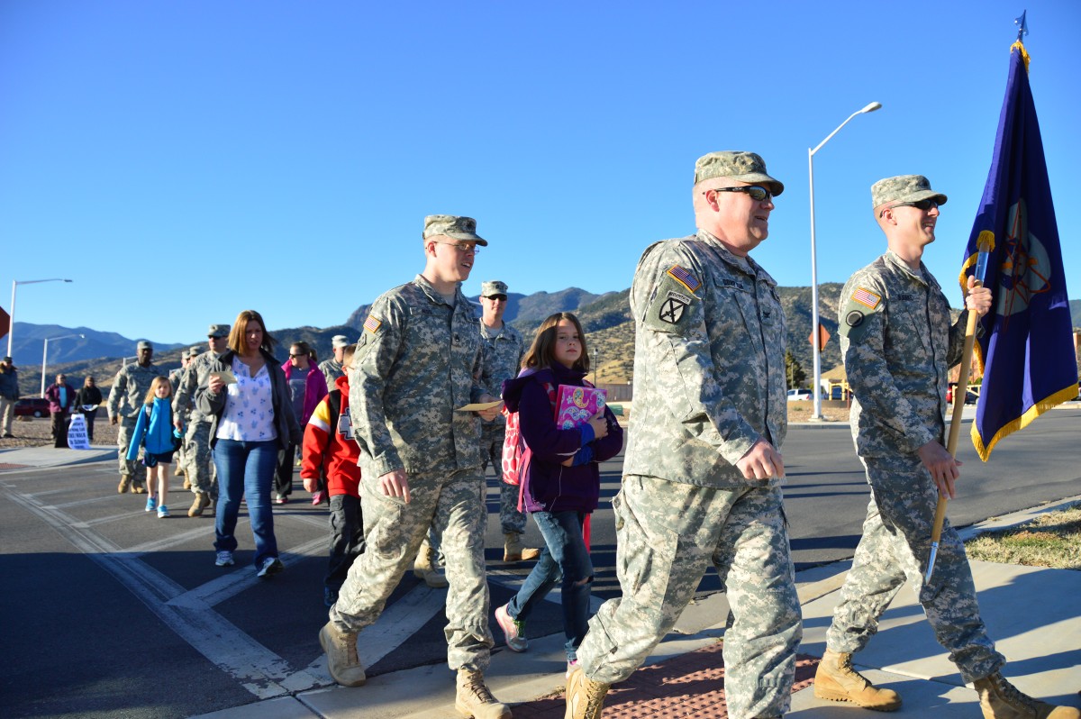 Army Electronic Proving Ground Soldiers join students during walk, bike ...