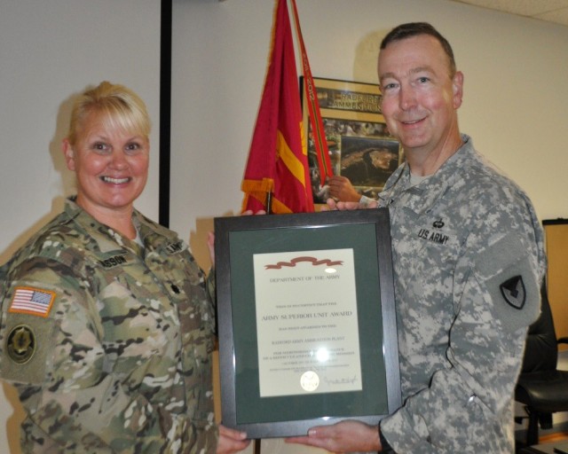 Radford Army Ammo Plant presented Superior Unit Award | Article | The ...