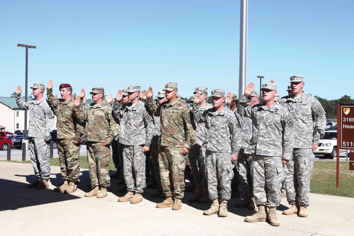 316th Cavalry Brigade holds mass re-enlistment | Article | The United ...
