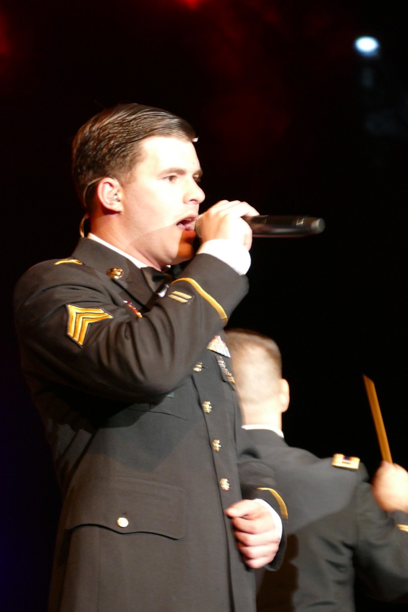 Army Materiel Command Band Soldier performs for his biggest fans ...