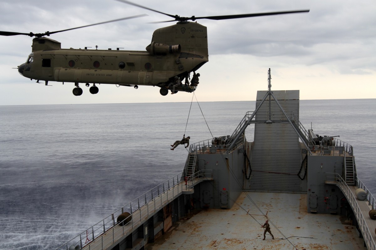 Soldiers, Marines exercise joint capabilities aboard Army vessel ...