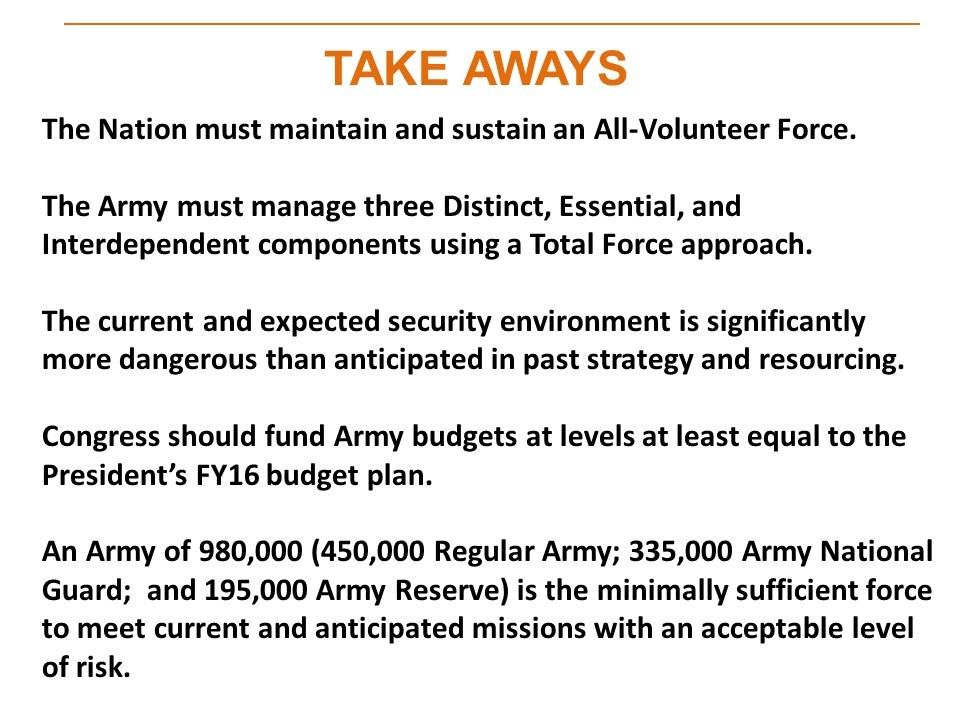 Commissioners brief USASMA on the Future of the Army report | Article ...