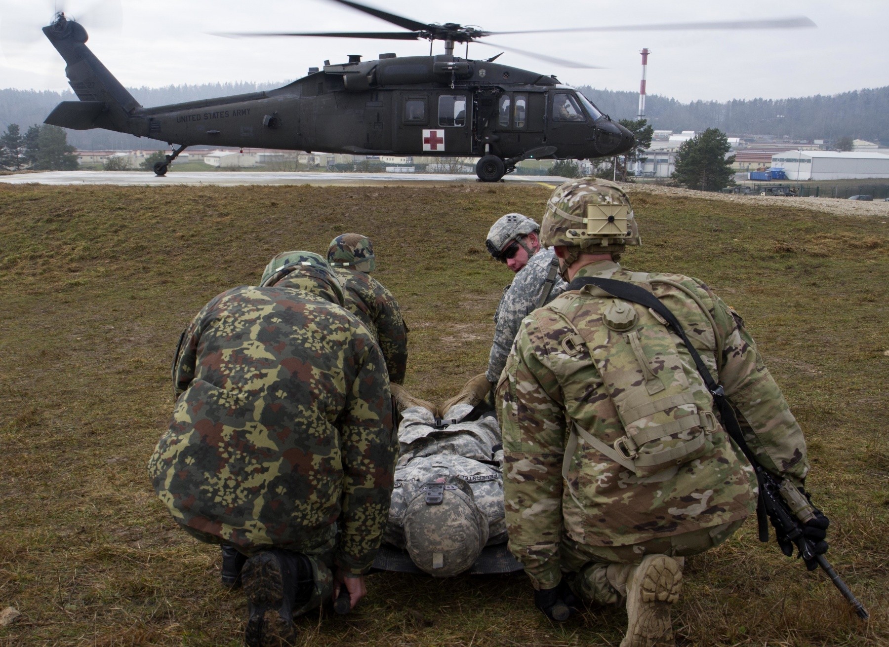 Soldiers hone skills during medevac training at the Joint Multinational ...