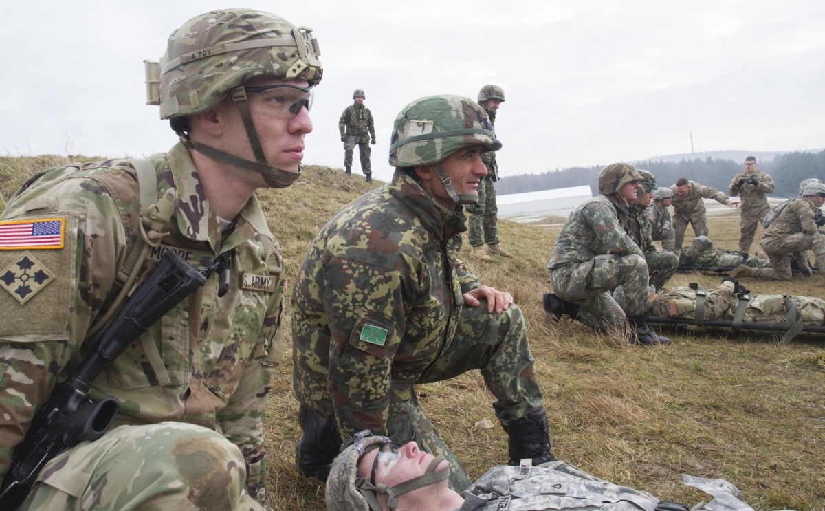 Soldiers hone skills during medevac training at the Joint Multinational ...