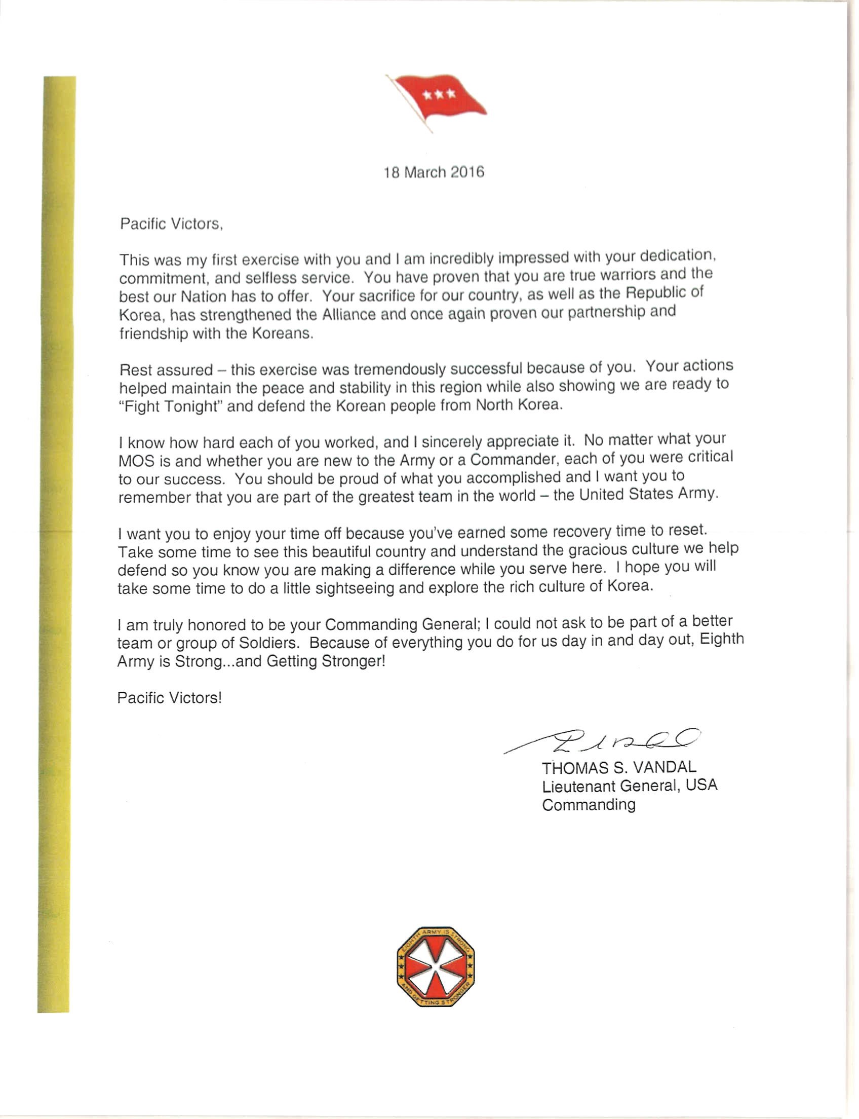 Vandal reflects on first exercise with Eighth Army | Article | The ...