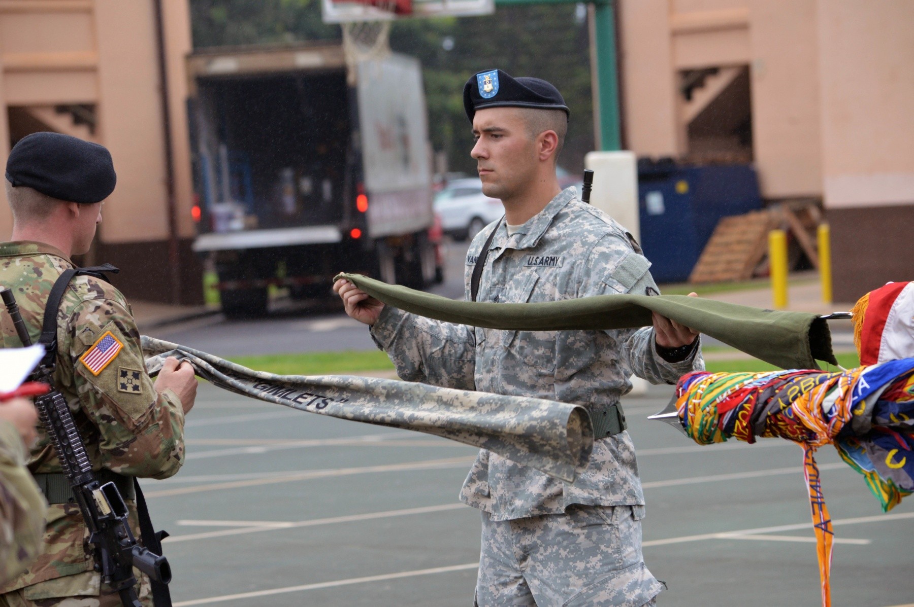 Soldiers perform time-honored tradition during color guard competition ...