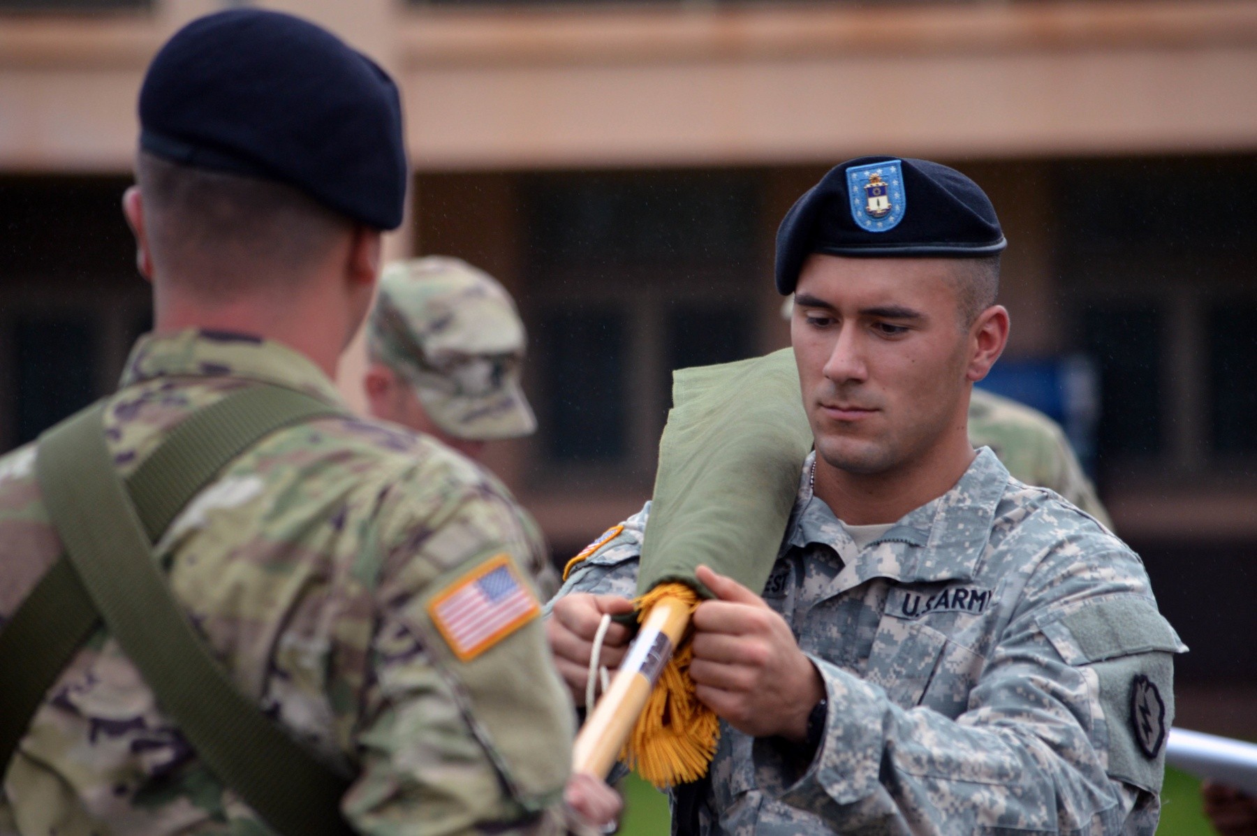 Soldiers perform time-honored tradition during color guard competition ...