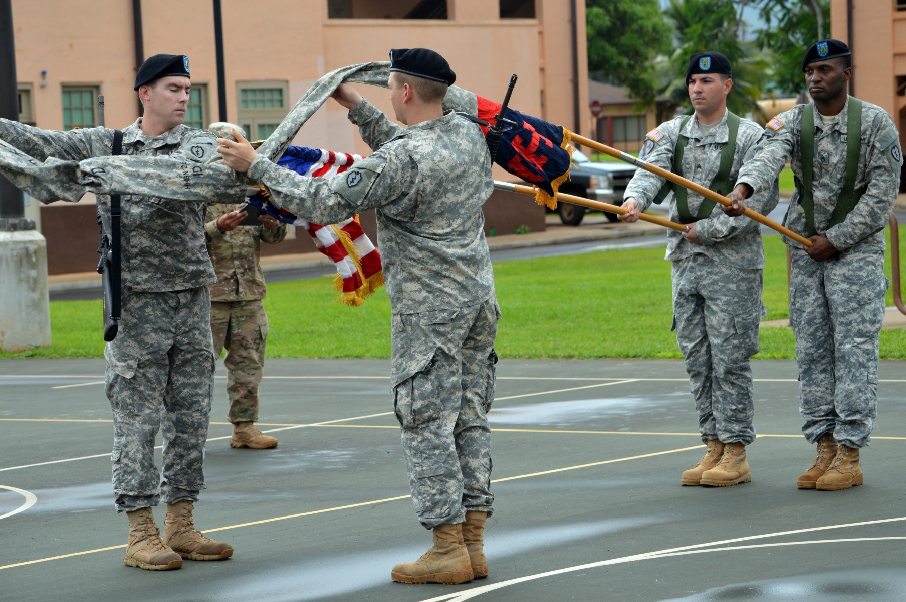 Soldiers perform time-honored tradition during color guard competition ...