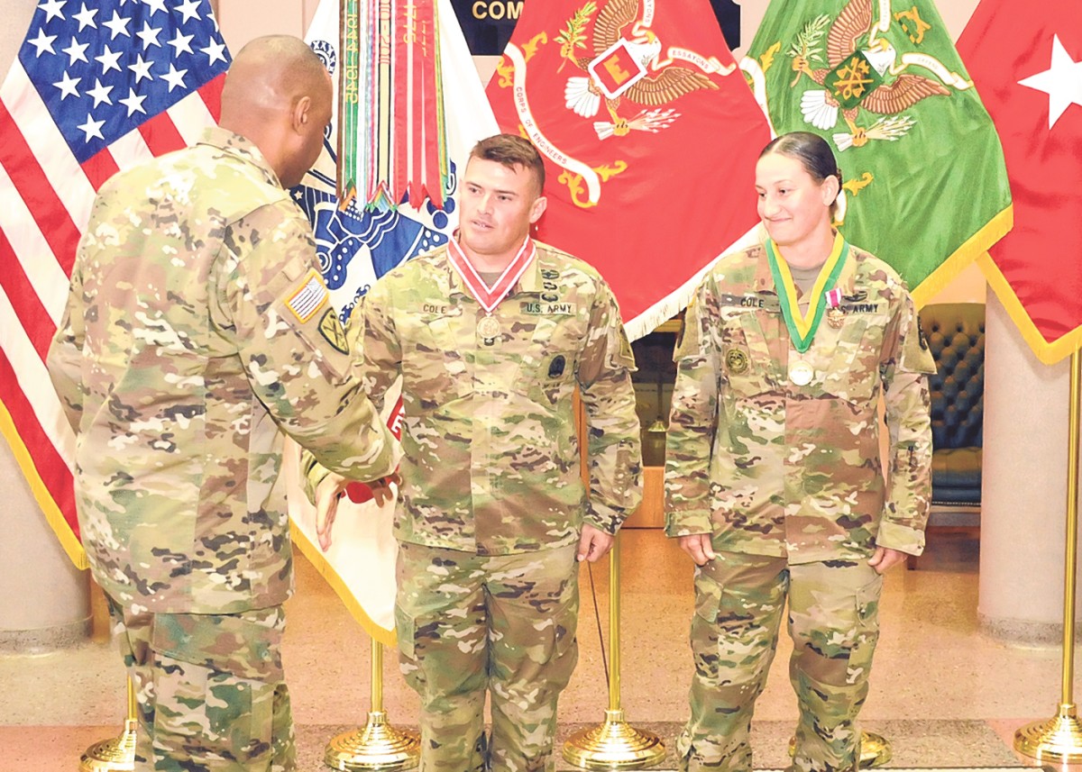 Husband, wife receive regimental medals together | Article | The United ...