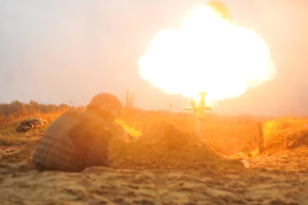 120mm Mortar Explosion