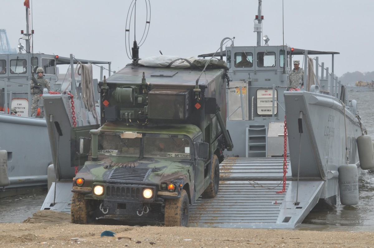 18th Field Artillery Brigade executes joint logisitcs over the shore ...