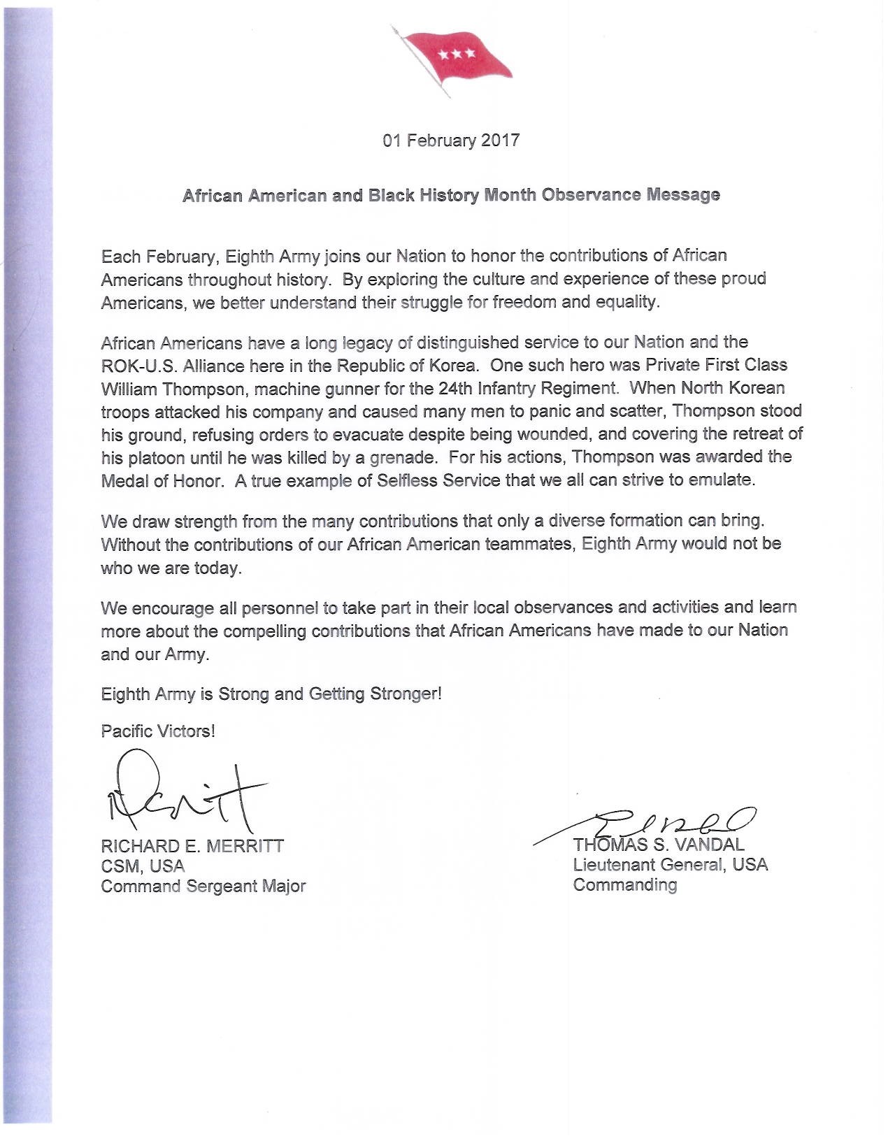 African American and Black History Month Observance Message | Article ...