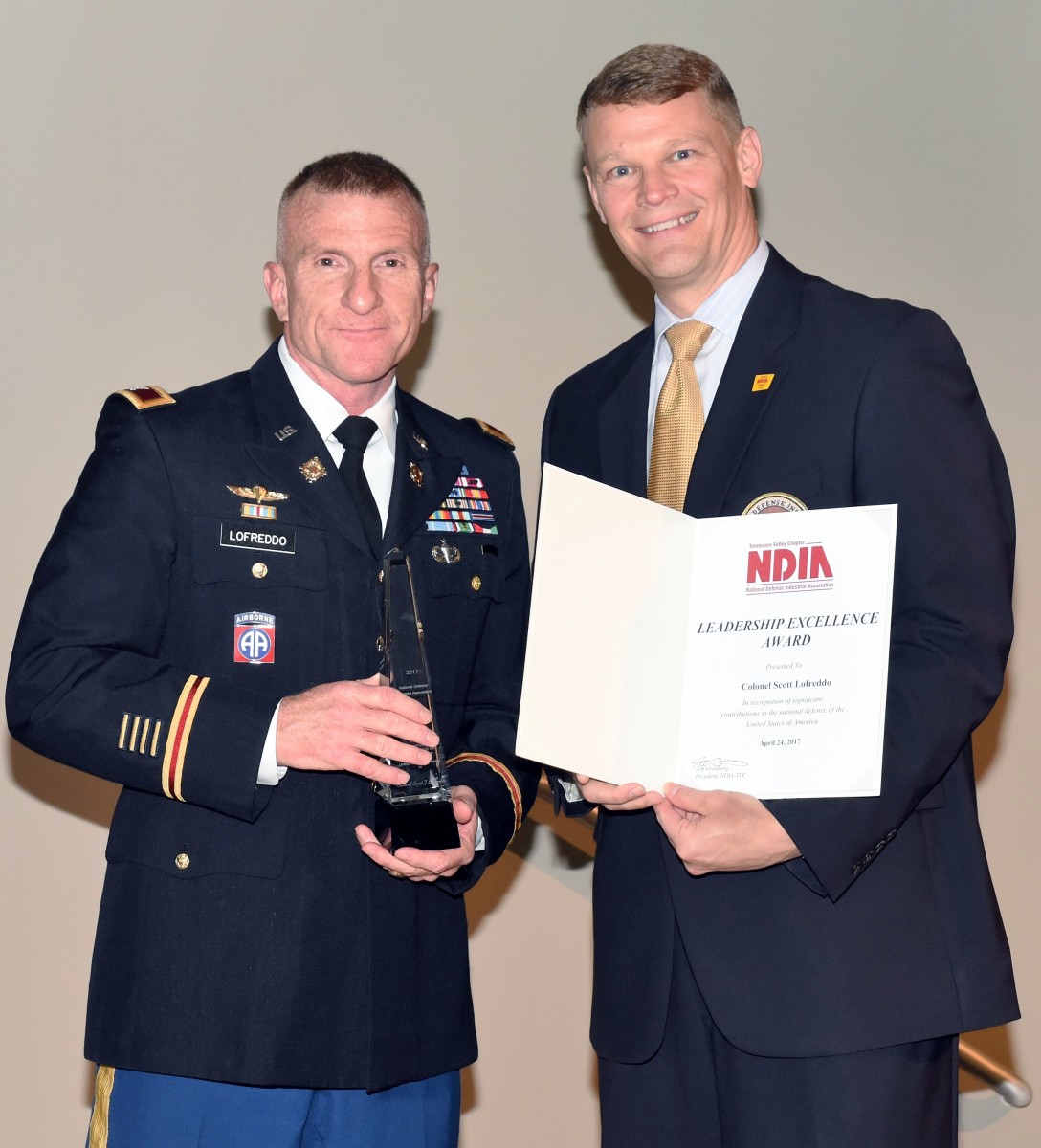 Local defense association presents awards | Article | The United States ...