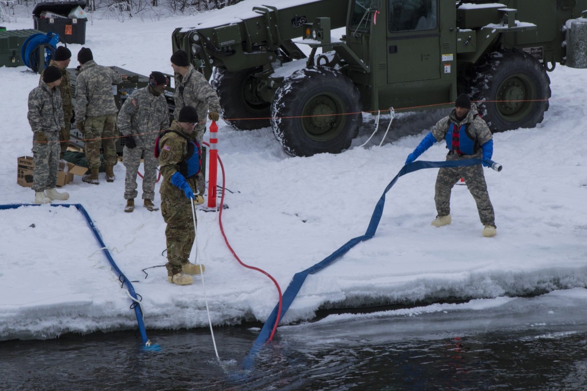 Engineers conduct ice bridging, chainsaw operations for emergency ...
