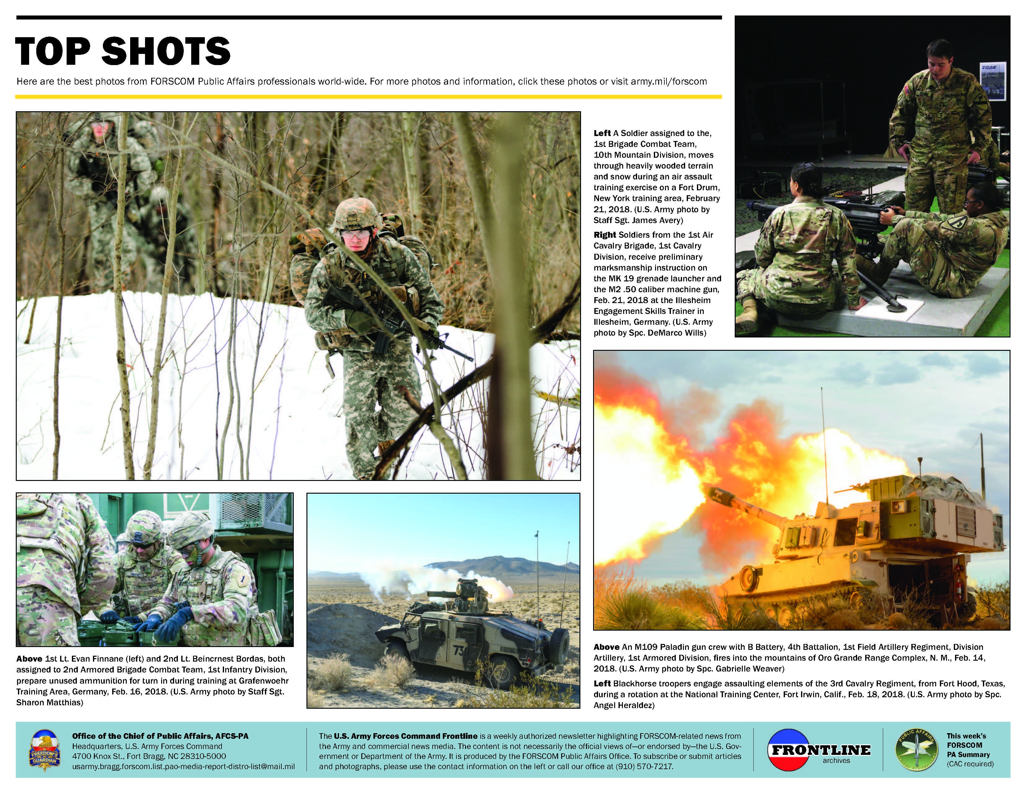 FORSCOM Frontline - March 9, 2018 | Article | The United States Army