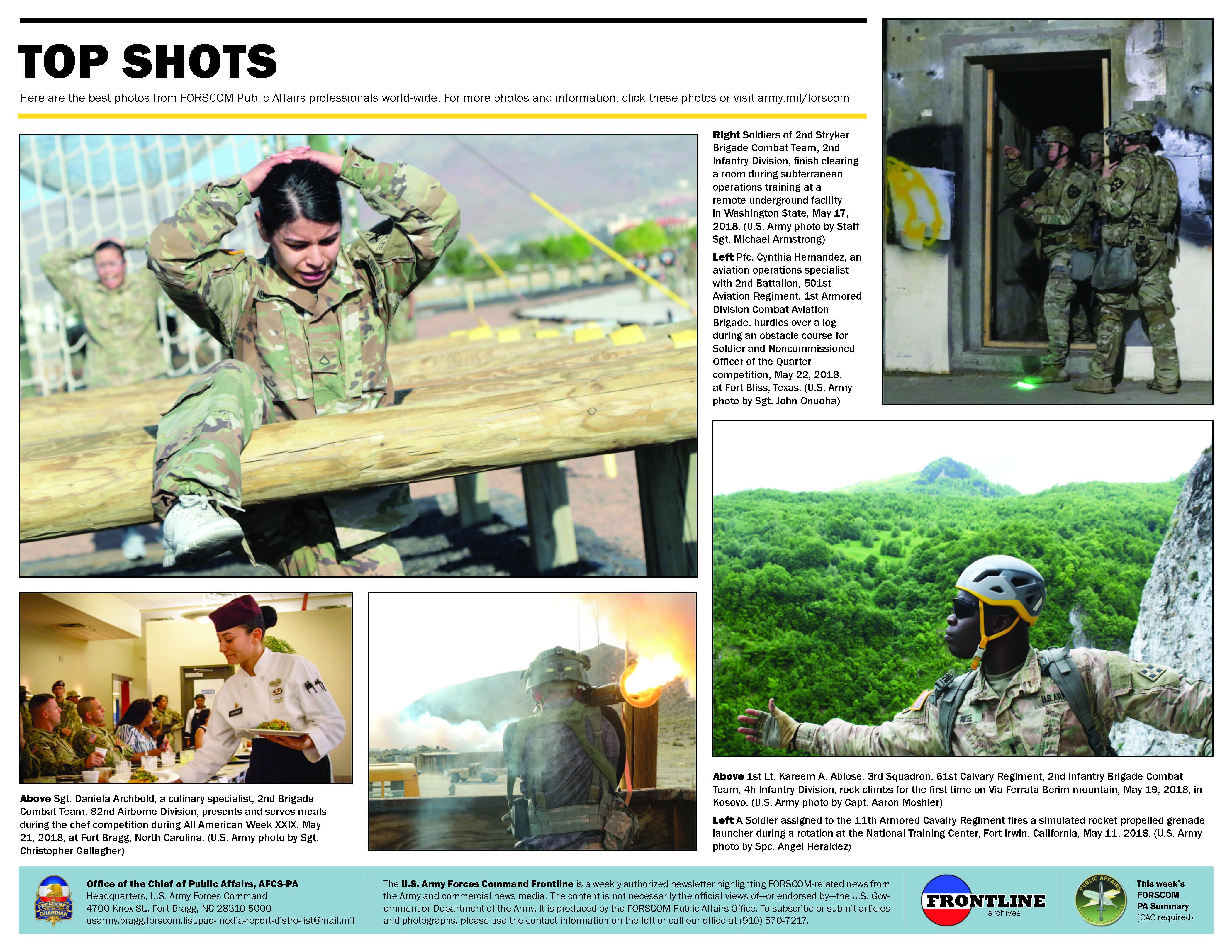 FORSCOM Frontline - June 8, 2018 | Article | The United States Army